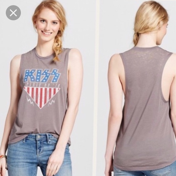 Hot Topic | Tops | Hot Topic Kiss Spirit Of 76 Retro Relax Band Tank ...